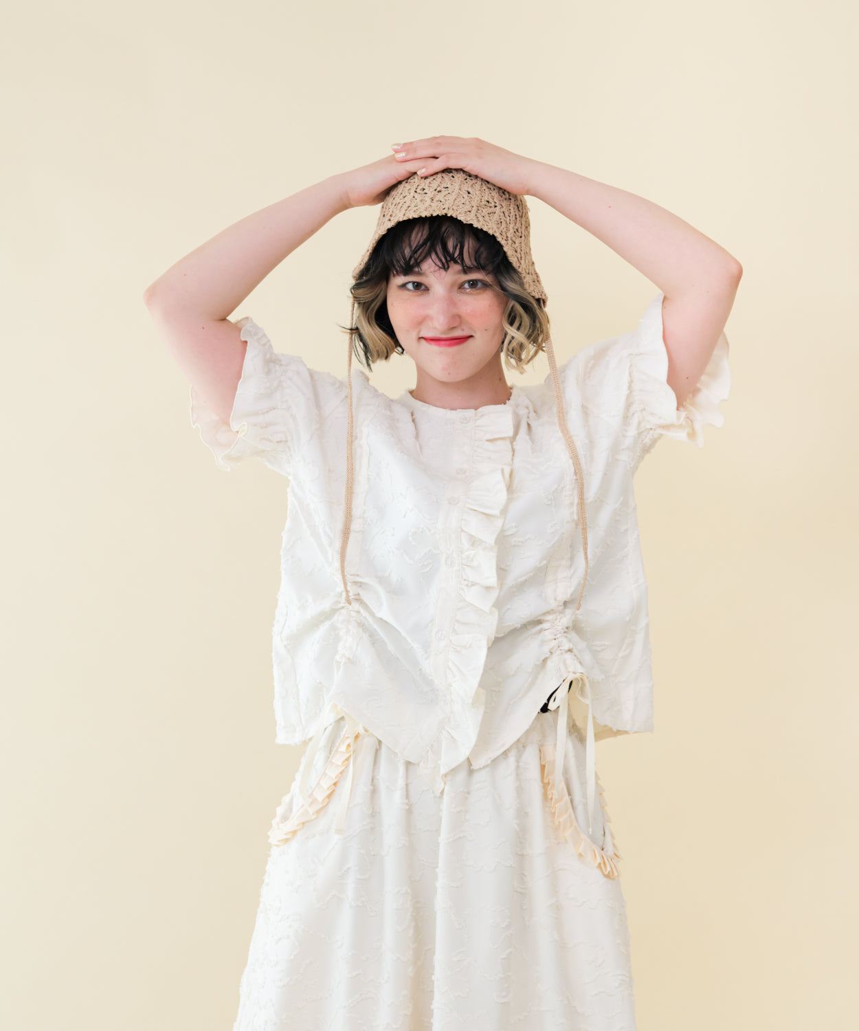 ドロストフリルカーデブラウス ladies [251-0610-2] – UNICA